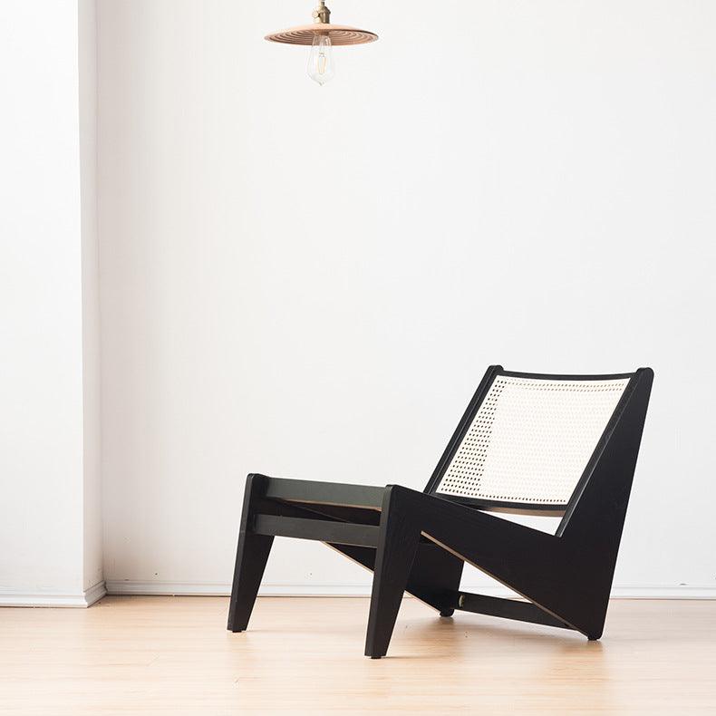 Akai Rika - Cherry Wooden & Rattan Lounge Chair | PIERRE JEANNERET ...